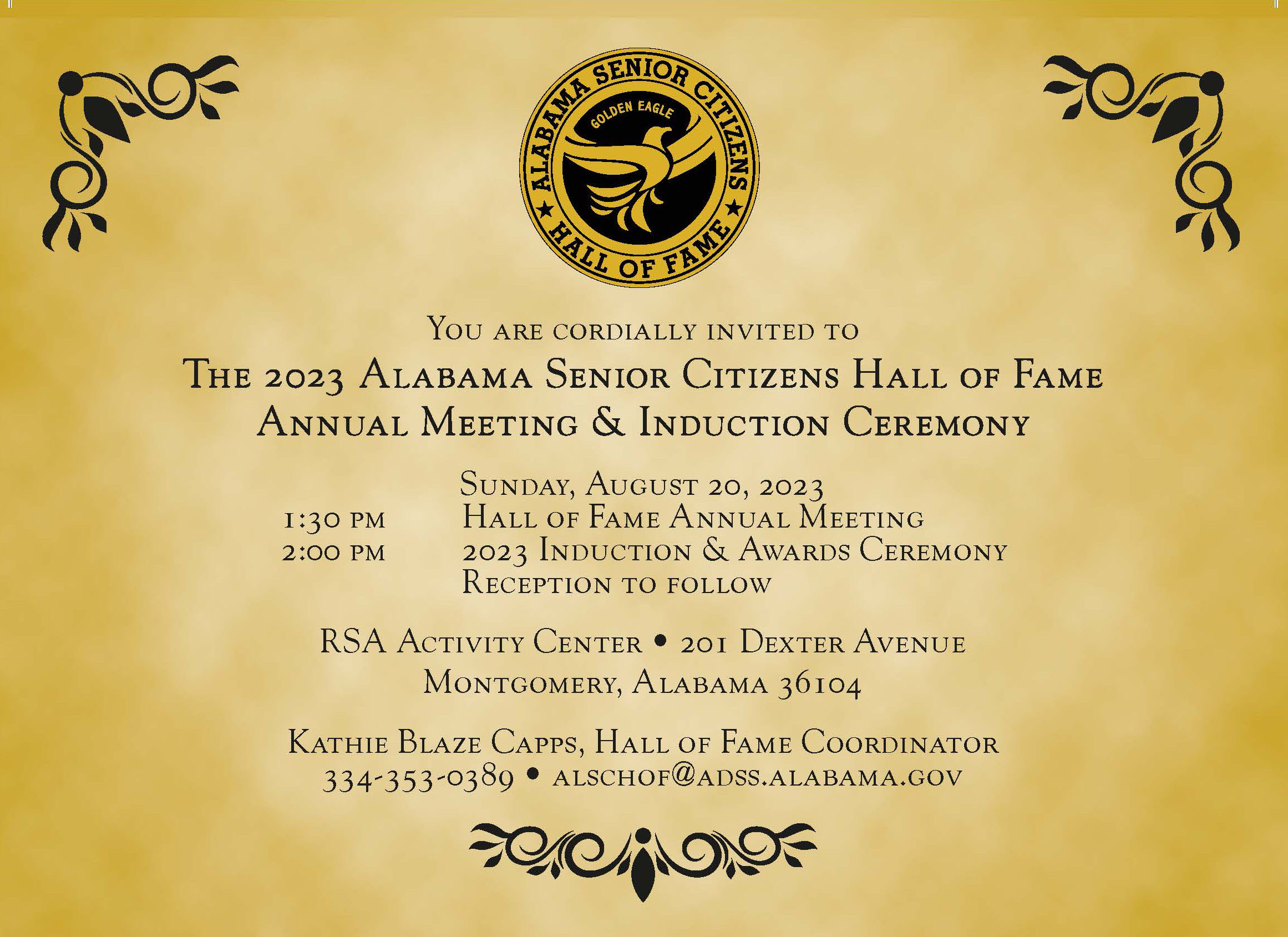 Senior Citizens Hall of Fame – Alabama Department of Senior Services